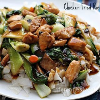 Chicken Fried Rice Noodles (Chow Fun)