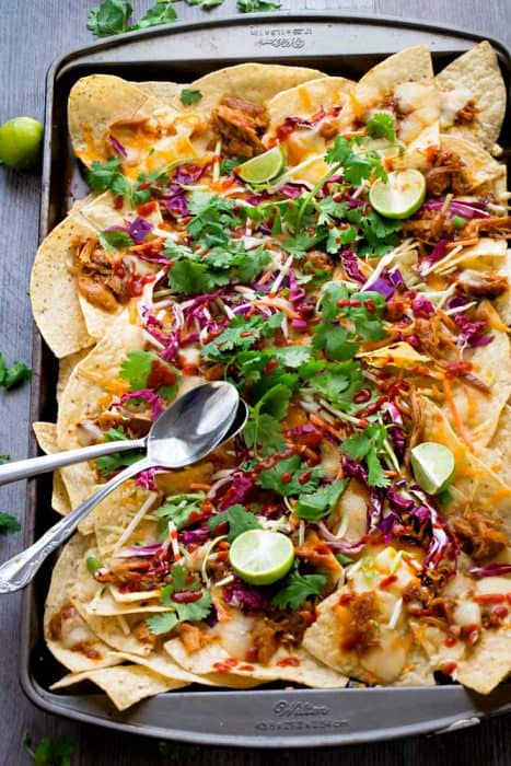 Asian Chicken Nachos - Instant Pot or Slow Cooker