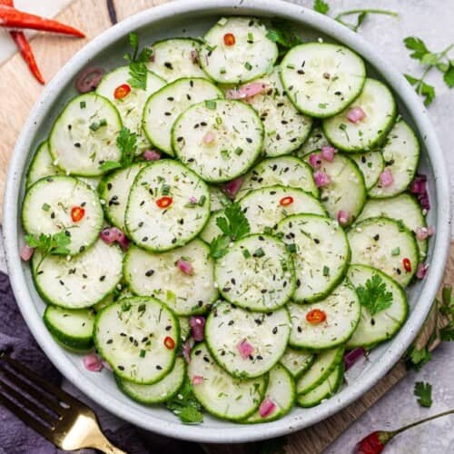 Asian Cucumber Salad - Life Made Sweeter
