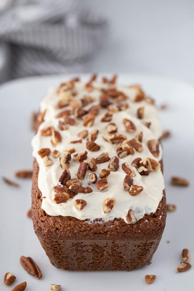 Easy Gingerbread Loaf with Maple Cream Cheese Frosting