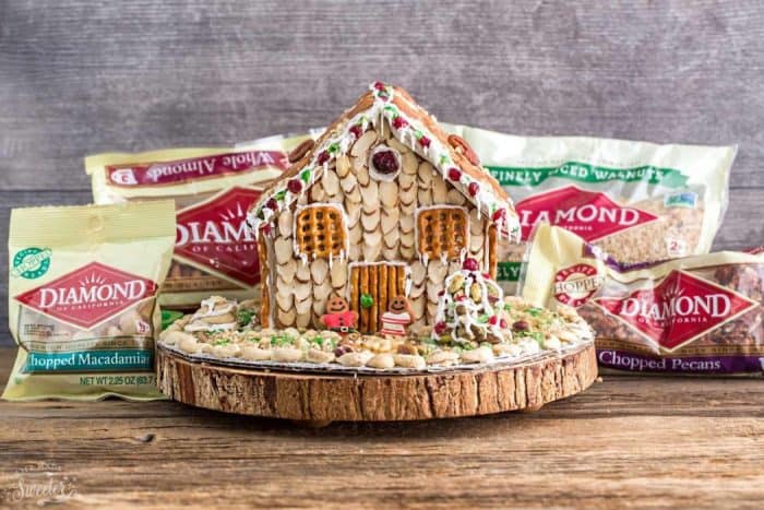 Easy No Bake Gingerbread House with Nuts + Video - Life Made Sweeter