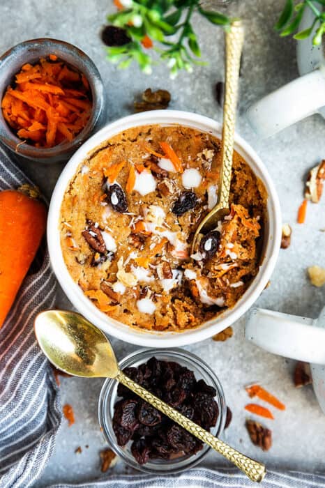 Carrot Mug Cake - Keto | Paleo | Vegan | Low Carb