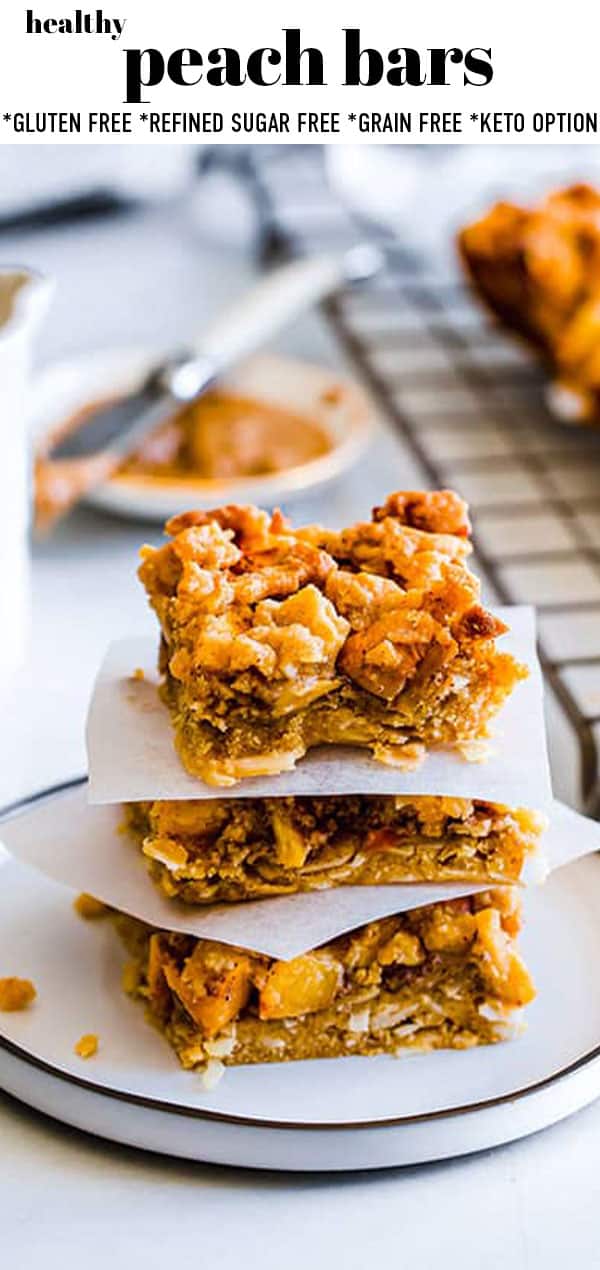 Peach Bars - Paleo | Gluten-Free + Low Carb Keto Option