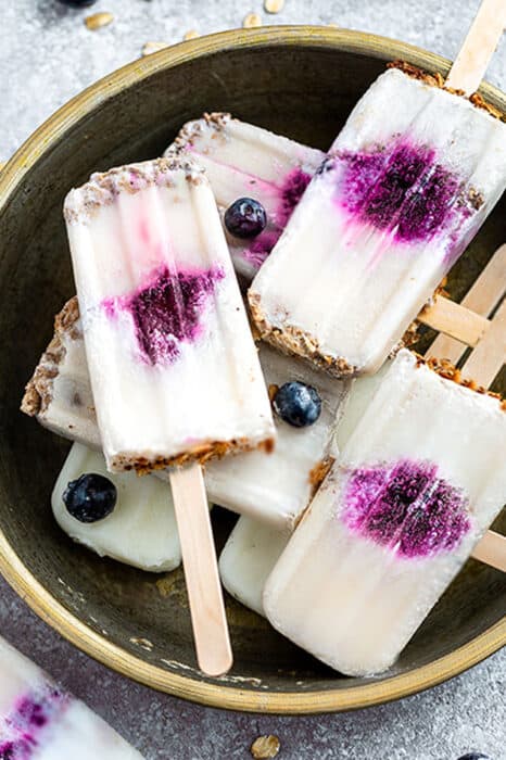Blueberry Popsicles | Vegan & Paleo