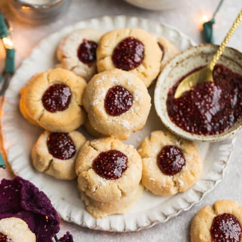 Keto Shortbread Cookies - Best Low Carb Jam Thumbprint Cookies