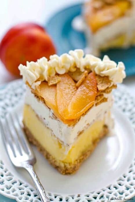 Peach Ice Cream Cake - Life Made Sweeter | Gluten-Free | Vegan