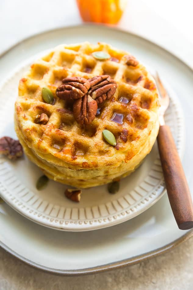 The BEST Pumpkin Chaffles - Easy Low Carb Waffles - only 2 NET CARBS