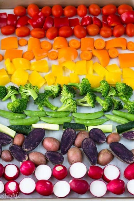 Rainbow Roasted Vegetables + Video - Life Made Sweeter