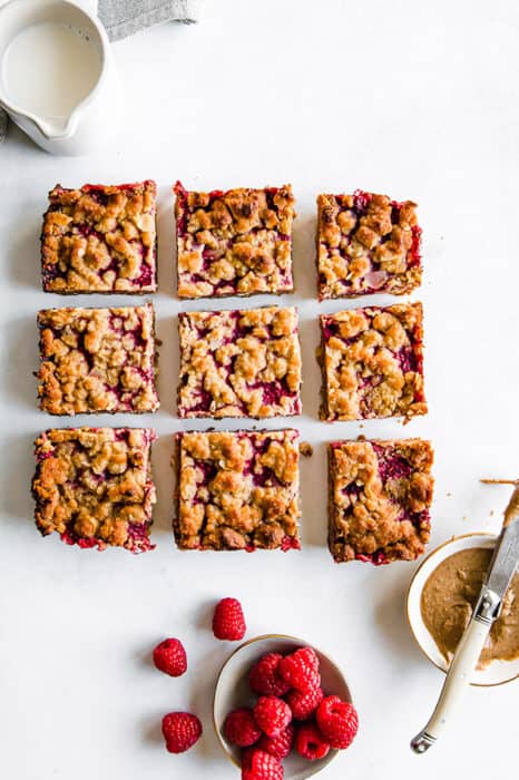 Raspberry Crumb Bars - Paleo | Gluten-Free + Keto Friendly