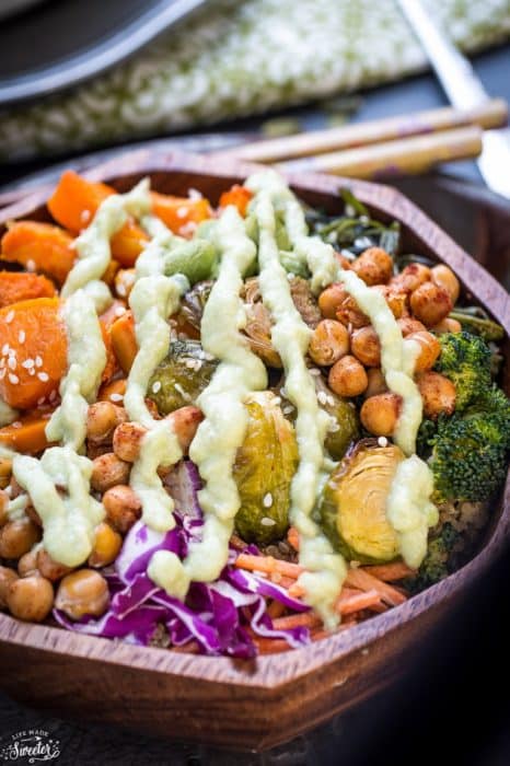 Roasted Vegetable Buddha Bowls - Life Made Sweeter