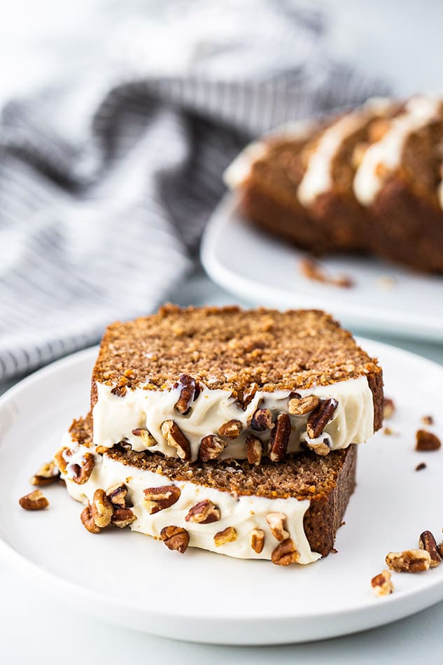 Easy Gingerbread Loaf with Maple Cream Cheese Frosting