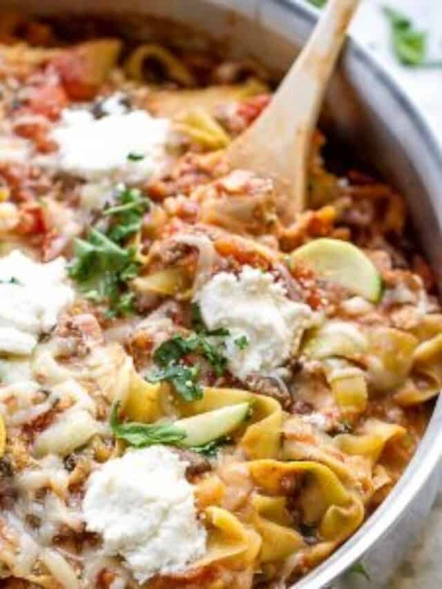 Easy Skillet Lasagna - Life Made Sweeter