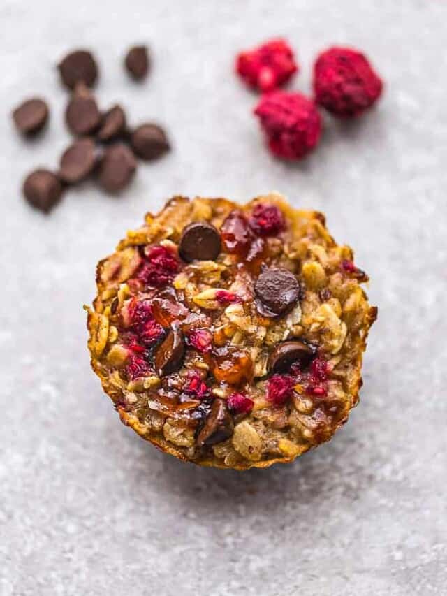 Raspberry Baked Oatmeal Cups - Life Made Sweeter